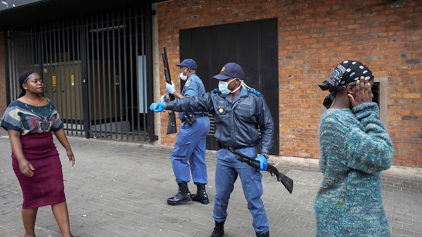 South African police fire rubber bullets at shoppers during coronavirus ...