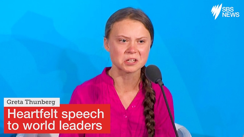 Watch Greta Thunberg’s full speech to world leaders at the UN | SBS News